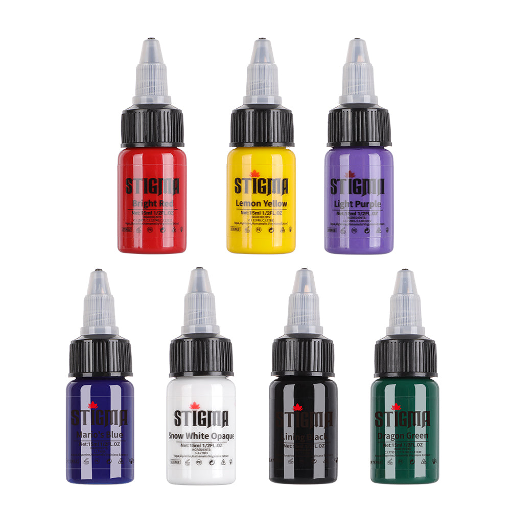 Tattoo Ink Color Set 7 PCS 15ml Stigma