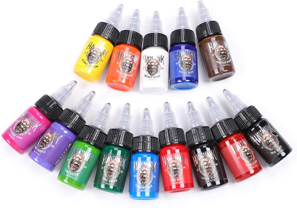 Tattoo Ink Colors Set 15ml HAWINK